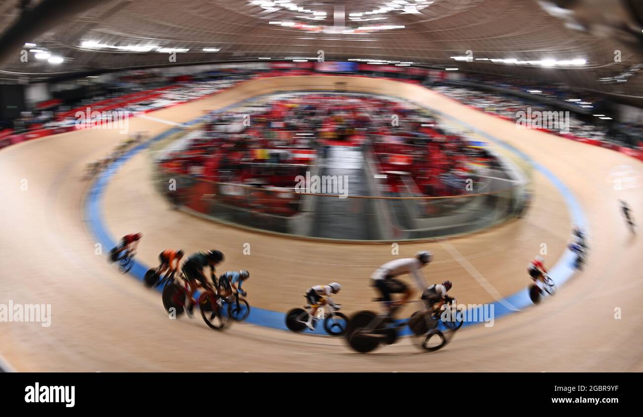 Illustration picture taken during the men's Omnium track cycling event ...