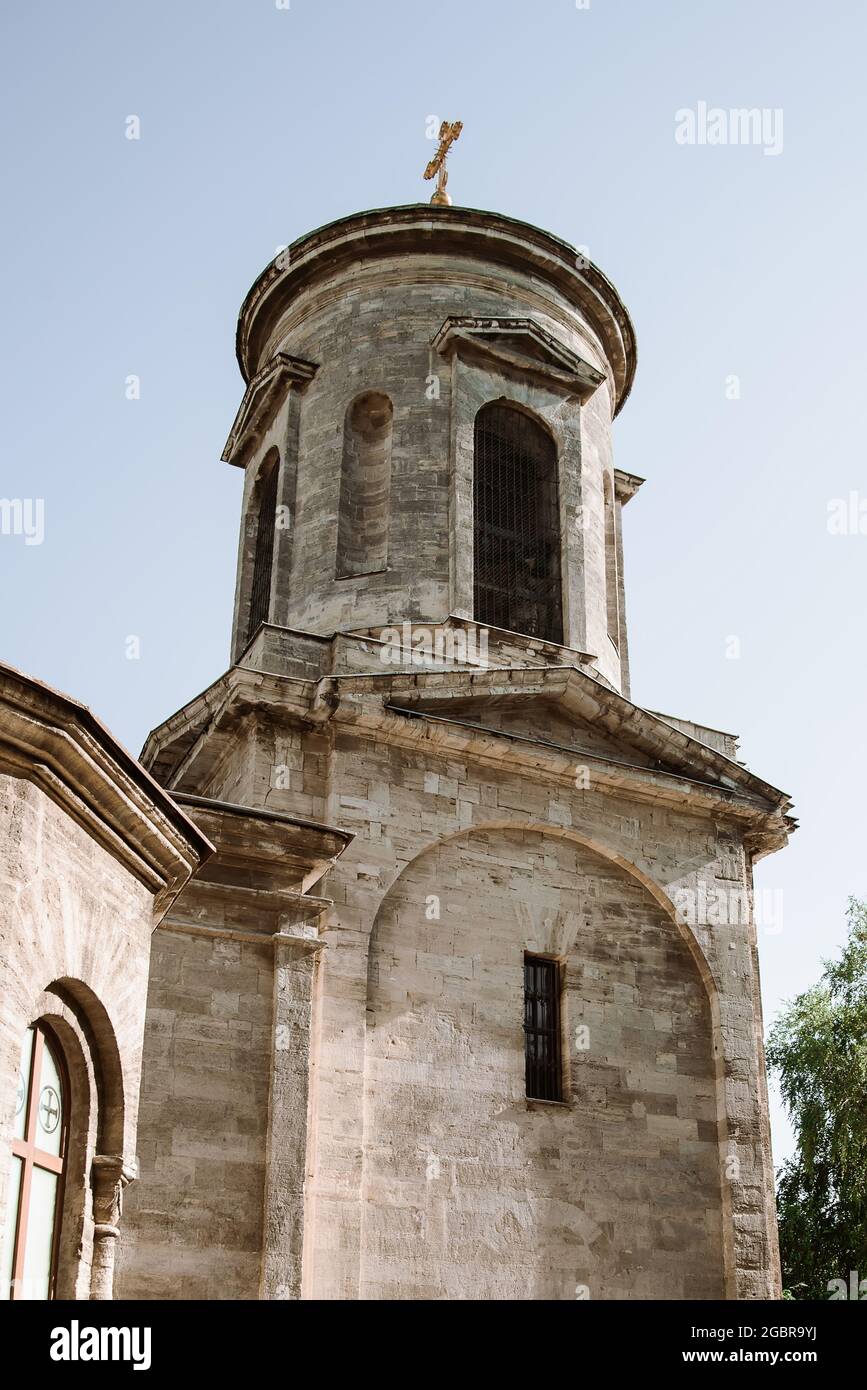 Old stone house exterior view, old church Stock Photo - Alamy