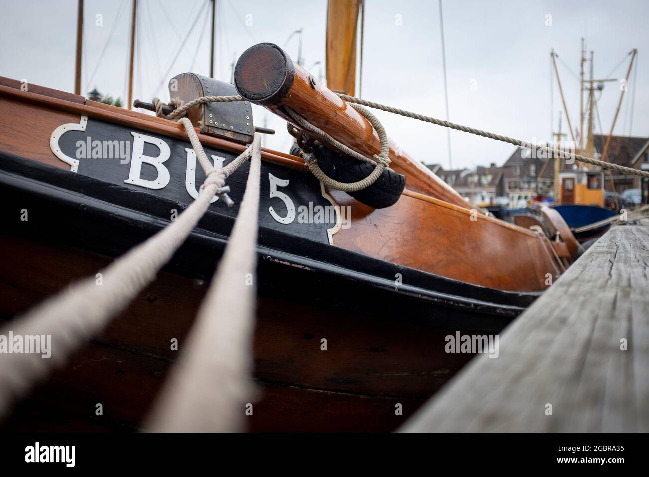 Dutch fishing board called a botter Stock Photo - Alamy