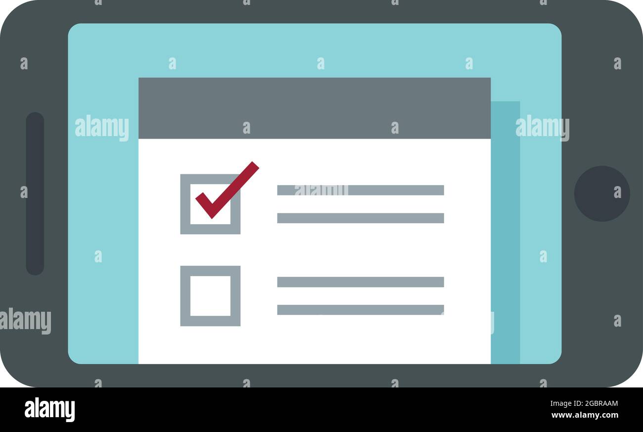 Online survey icon. Flat illustration of online survey vector icon ...