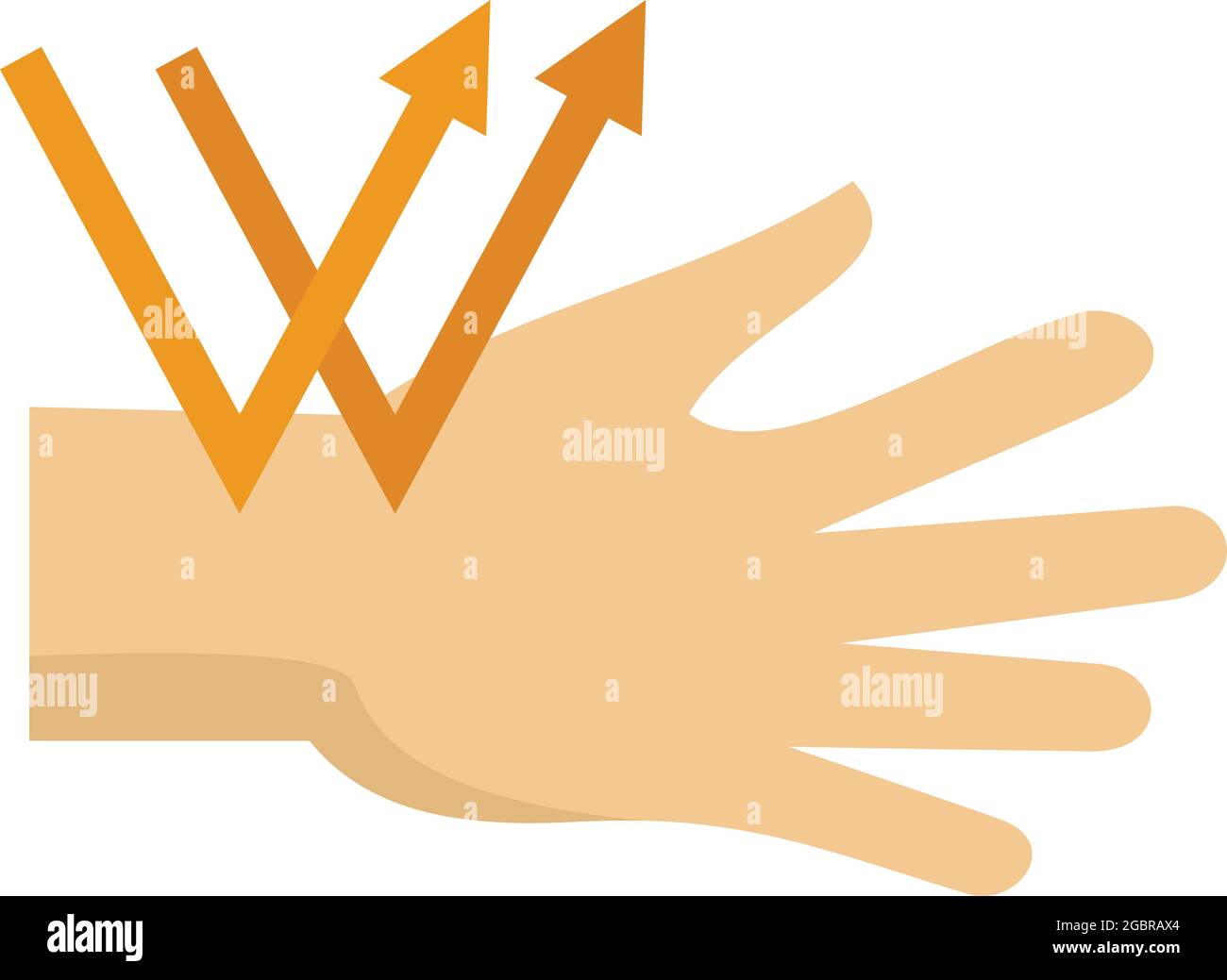 Uv hand protection icon. Flat illustration of uv hand protection vector ...