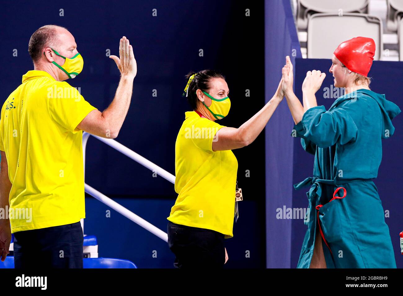 TOKYO, JAPAN - AUGUST 5: Team Australia before match start, Lea ...