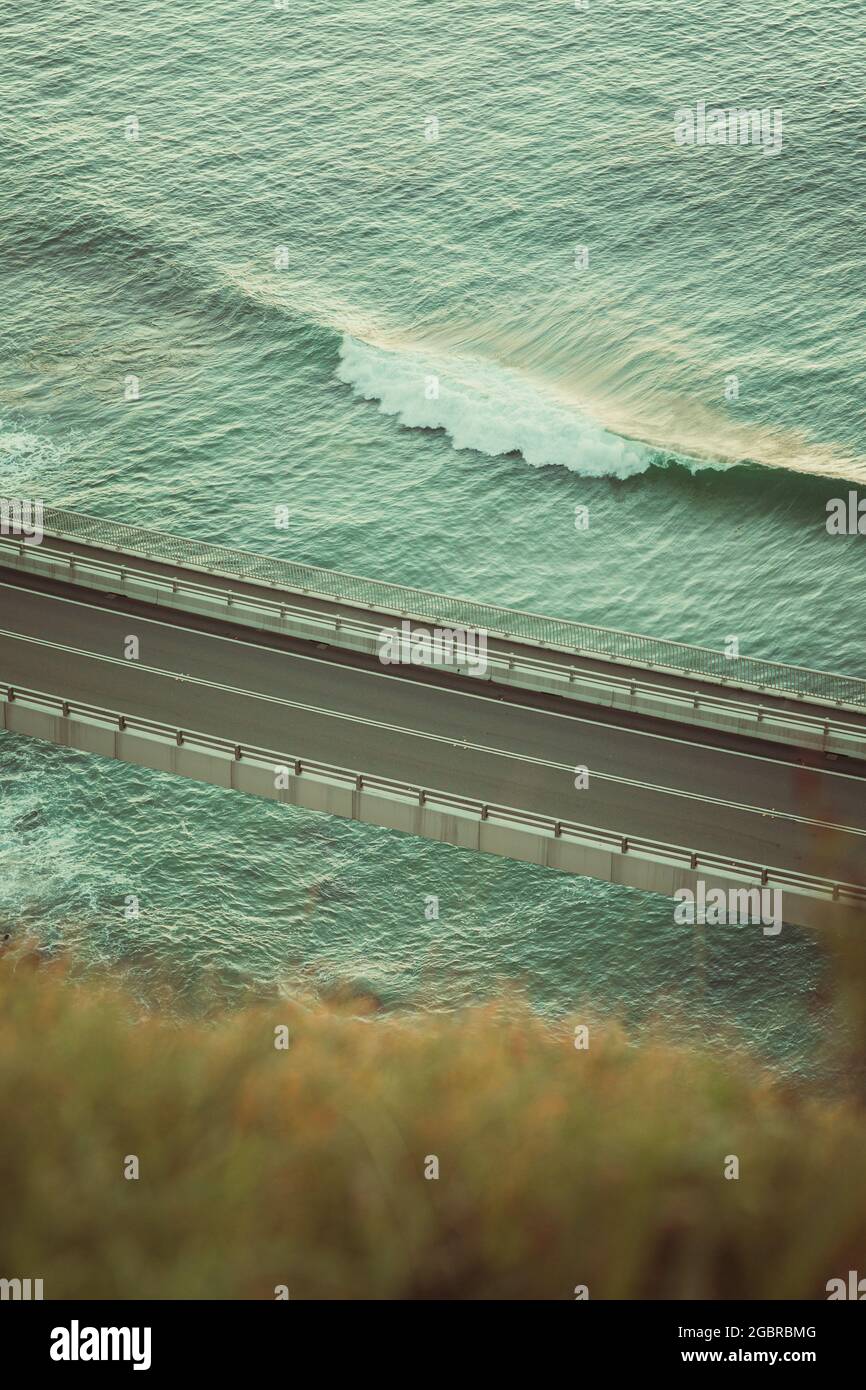 Vertical shot of the Sea Cliff Bridge in Wollongong, NSW, Australia ...