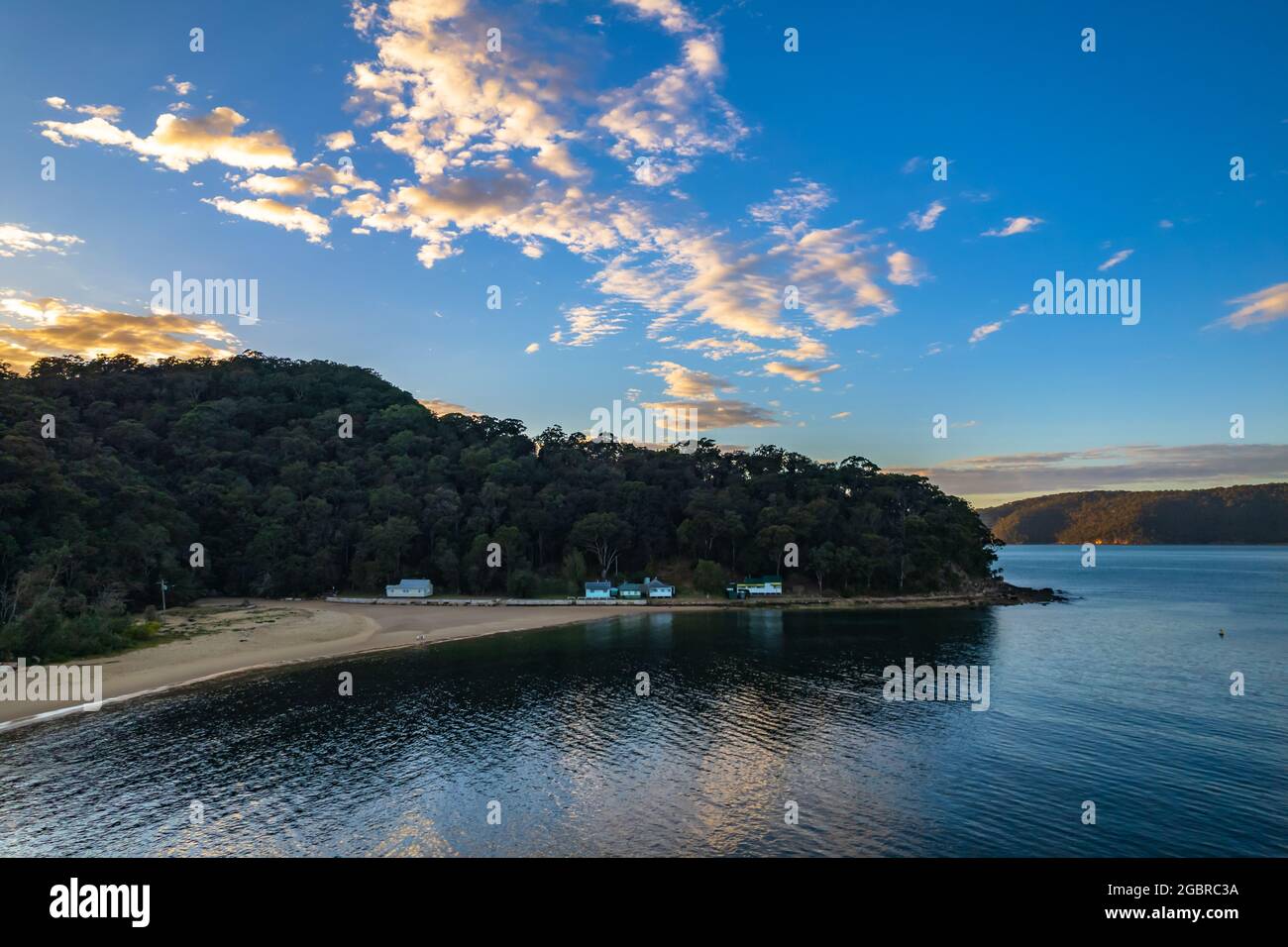Fishing Boats and sunrise in Brisk Bay from Patonga Beach on the ...