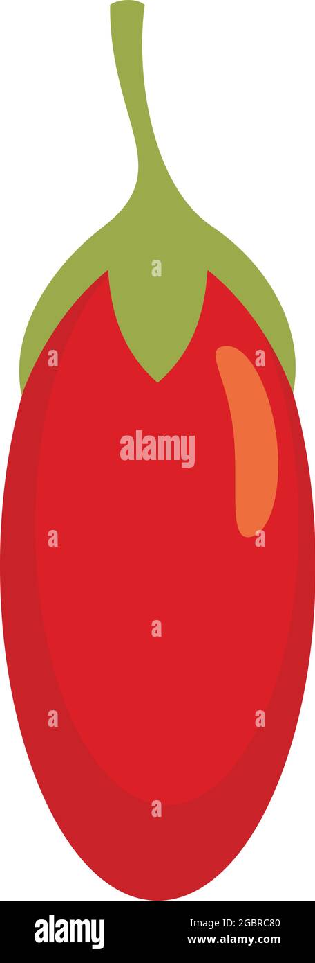 Goji berry icon. Flat illustration of goji berry vector icon isolated ...