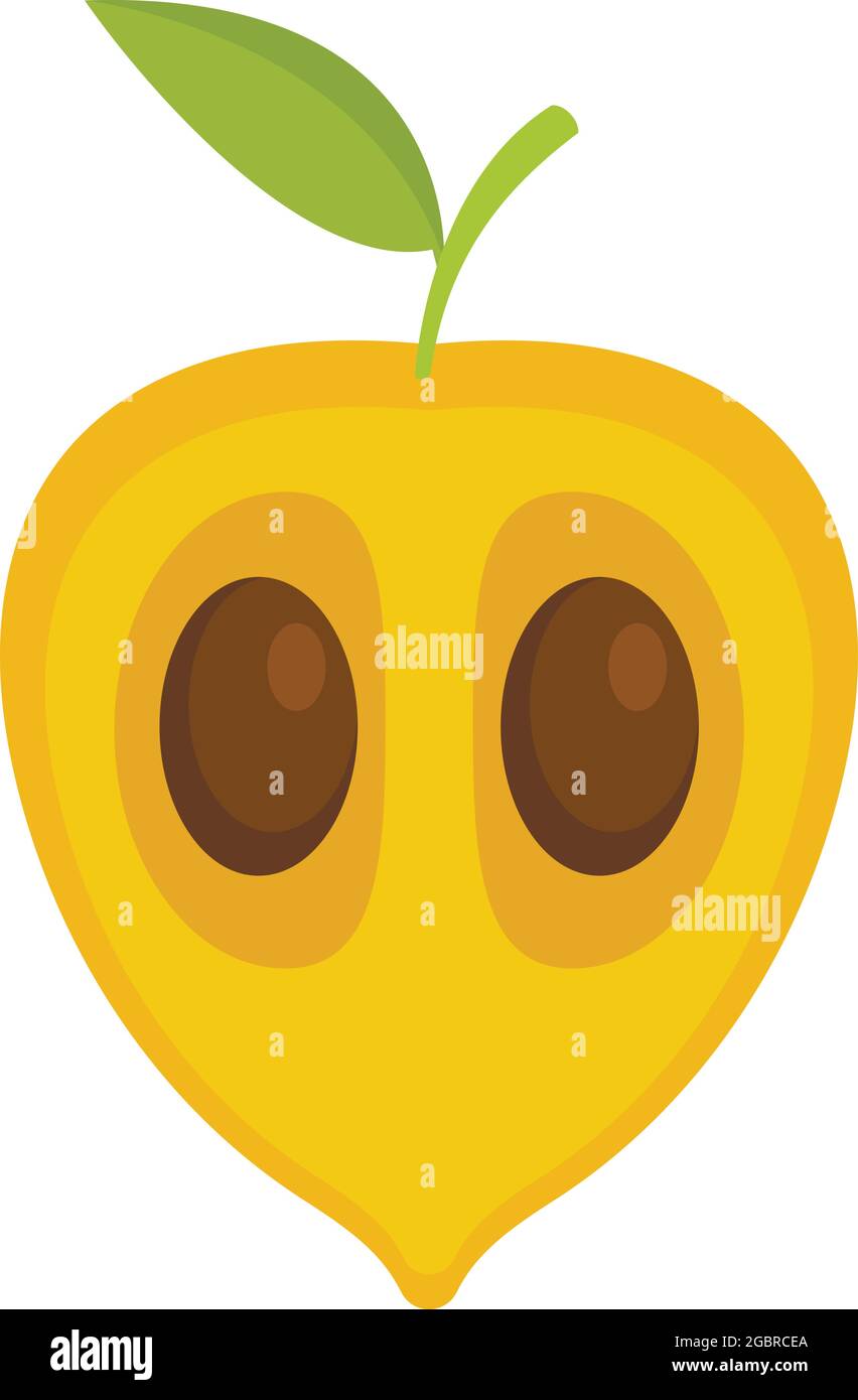 Exotic guava icon. Flat illustration of exotic guava vector icon ...