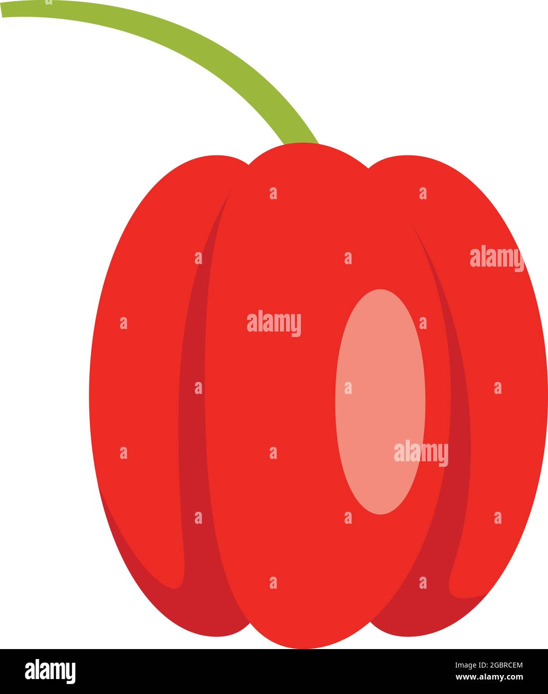 Fresh paprika icon. Flat illustration of fresh paprika vector icon ...