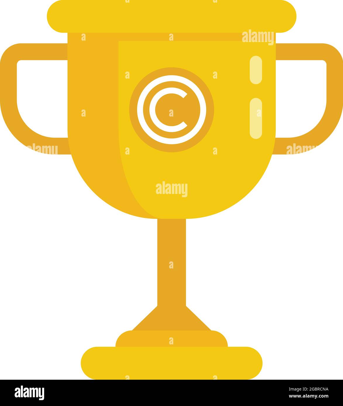 Marketing gold cup icon. Flat illustration of marketing gold cup vector ...