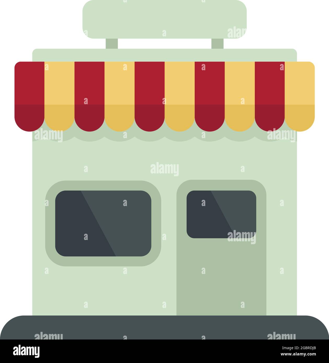 Street modern shop icon. Flat illustration of street modern shop vector ...