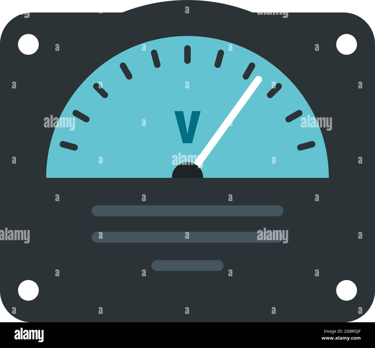 Voltmeter icon. Flat illustration of voltmeter vector icon isolated on white background Stock ...