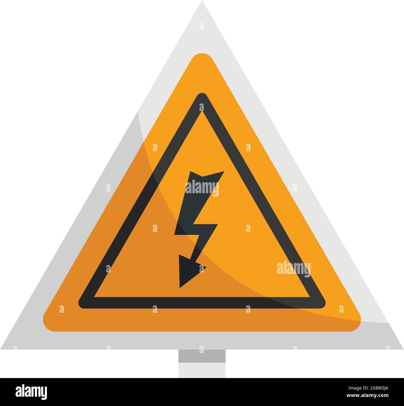 Electric triangle icon. Flat illustration of electric triangle vector ...