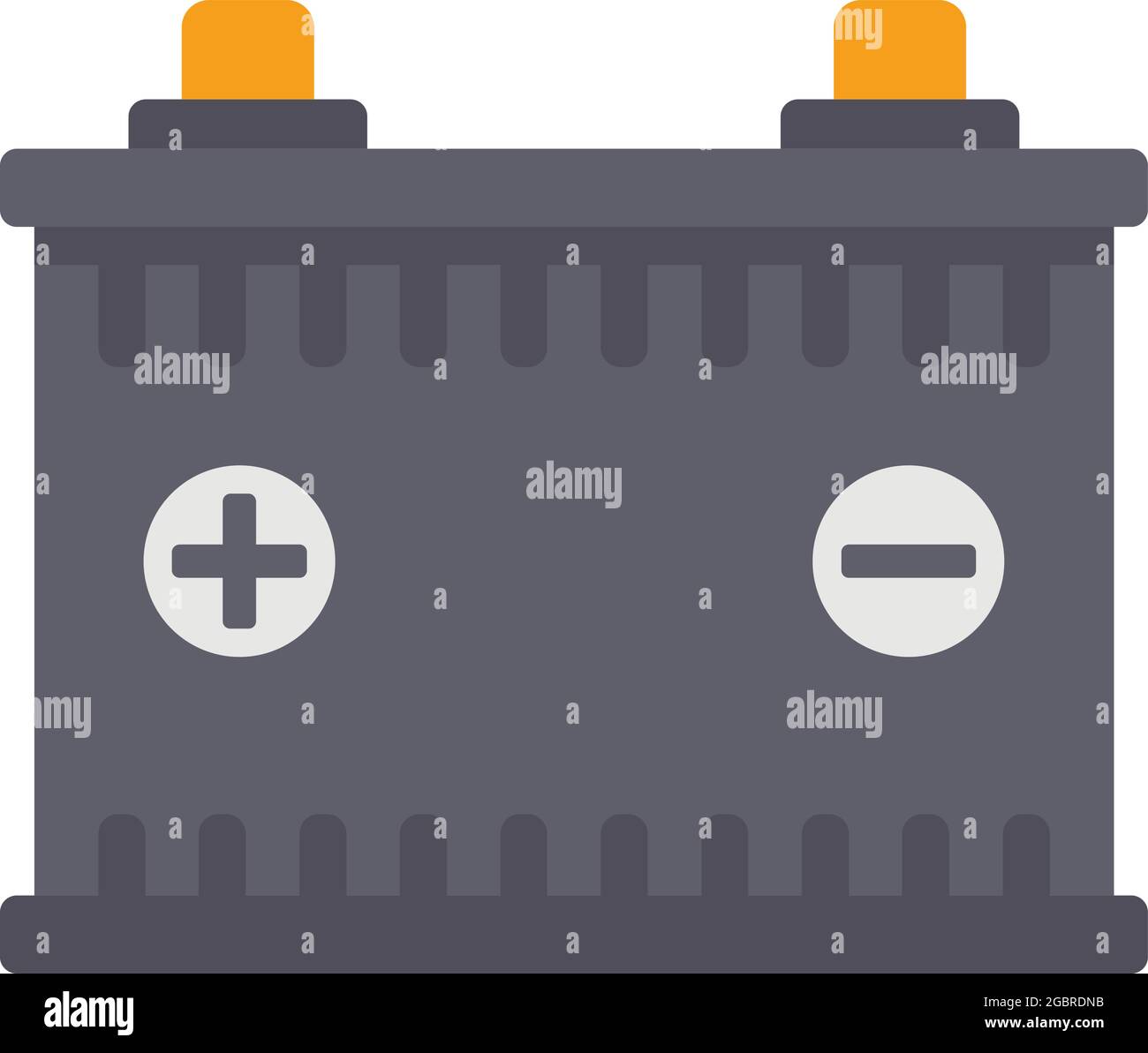 Car battery icon. Flat illustration of car battery vector icon isolated ...