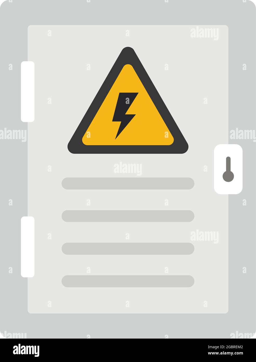Electric panel box icon. Flat illustration of electric panel box vector ...