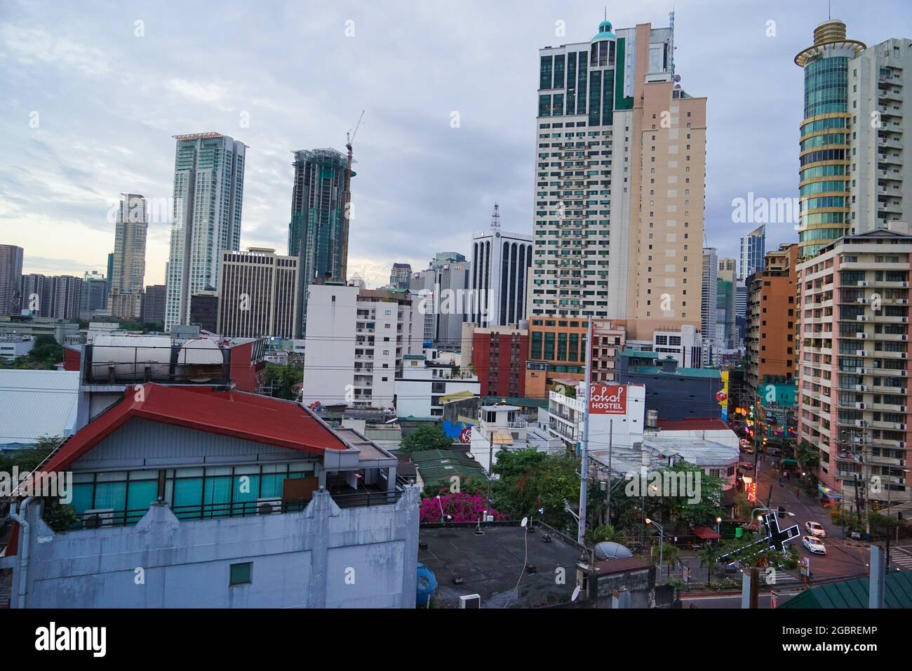 MANILA, PHILIPPINES - Aug 16, 2018: The beautiful skyline of Manila in ...