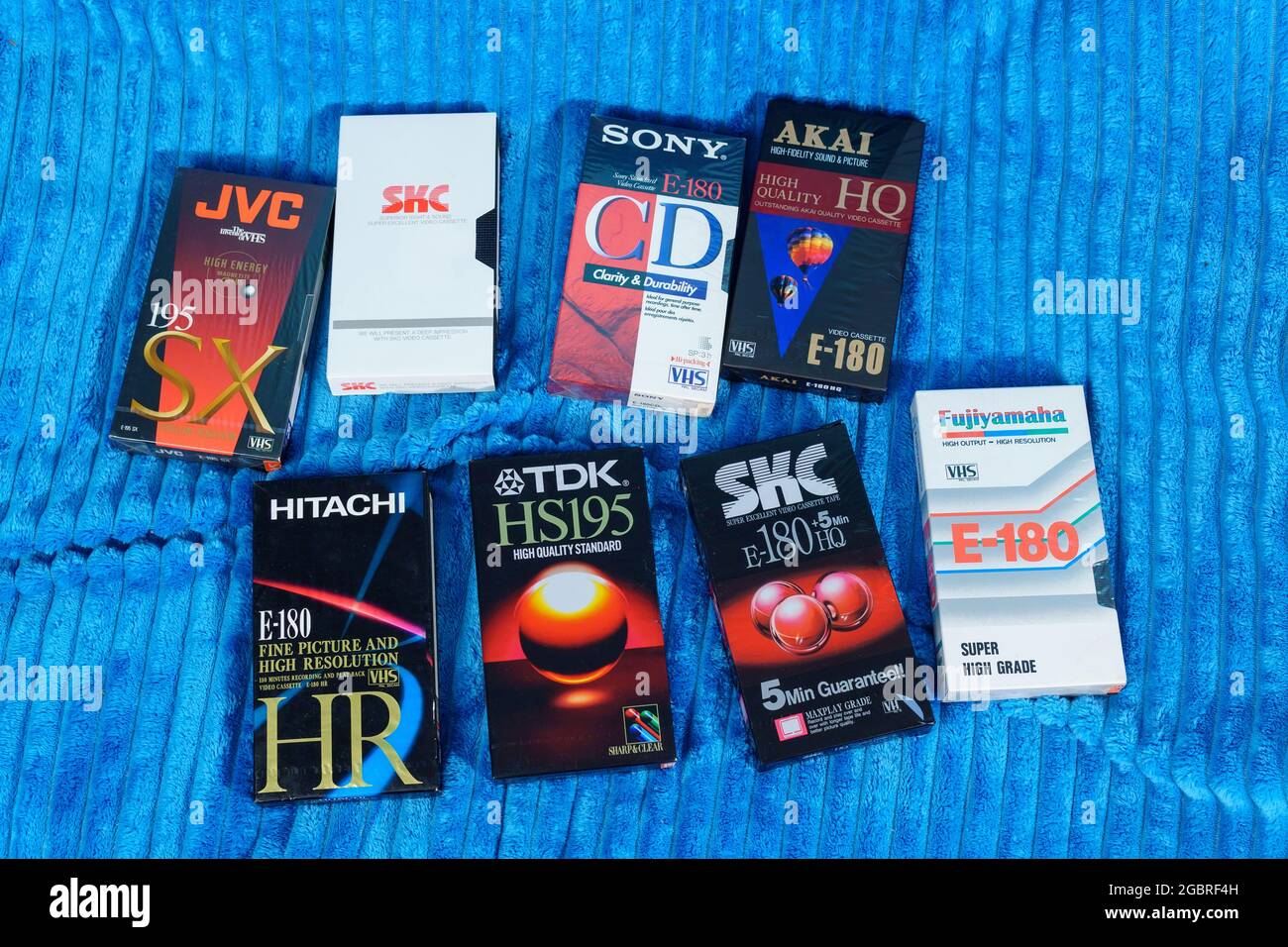 Tyumen, Russia-July 25, 2021: Video cassette Old vintage VHS tapes ...