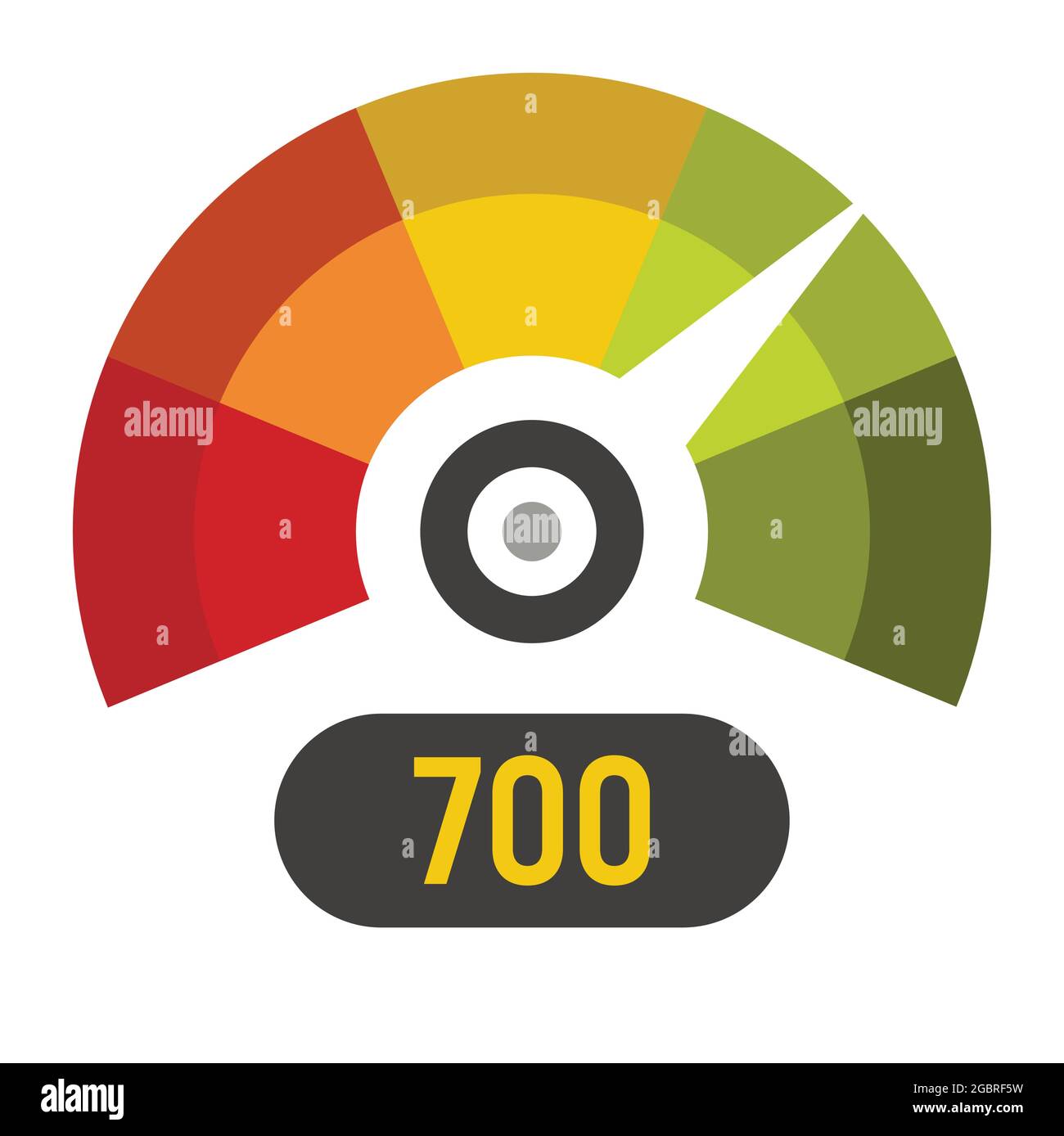 Report credit score icon. Flat illustration of report credit score ...