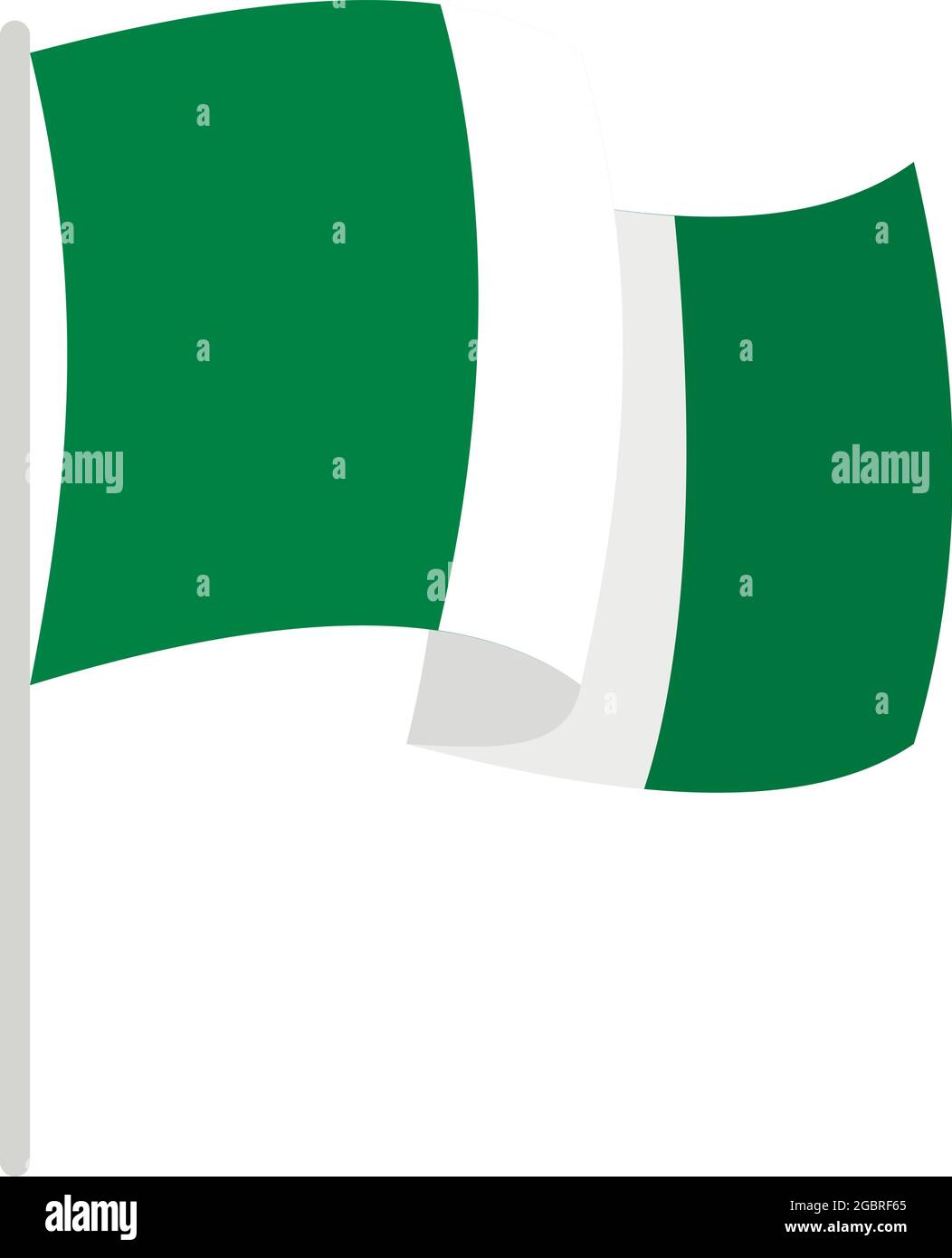 Nigeria flag icon. Flat illustration of Nigeria flag vector icon ...