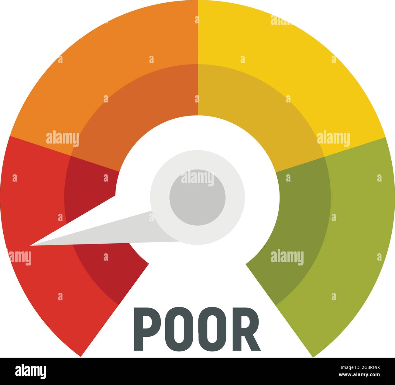 Poor level score icon. Flat illustration of poor level score vector ...