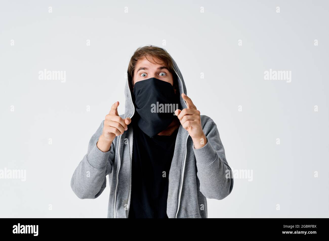 masked man graffiti face security burglary theft caution Stock Photo ...