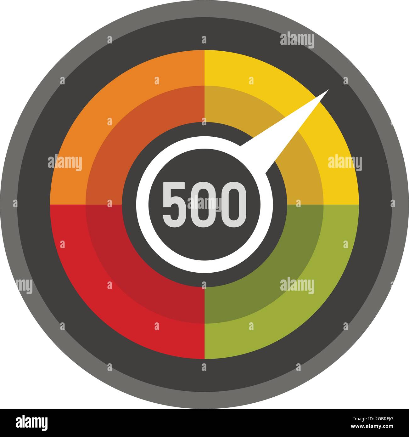 Customer credit score icon. Flat illustration of customer credit score ...