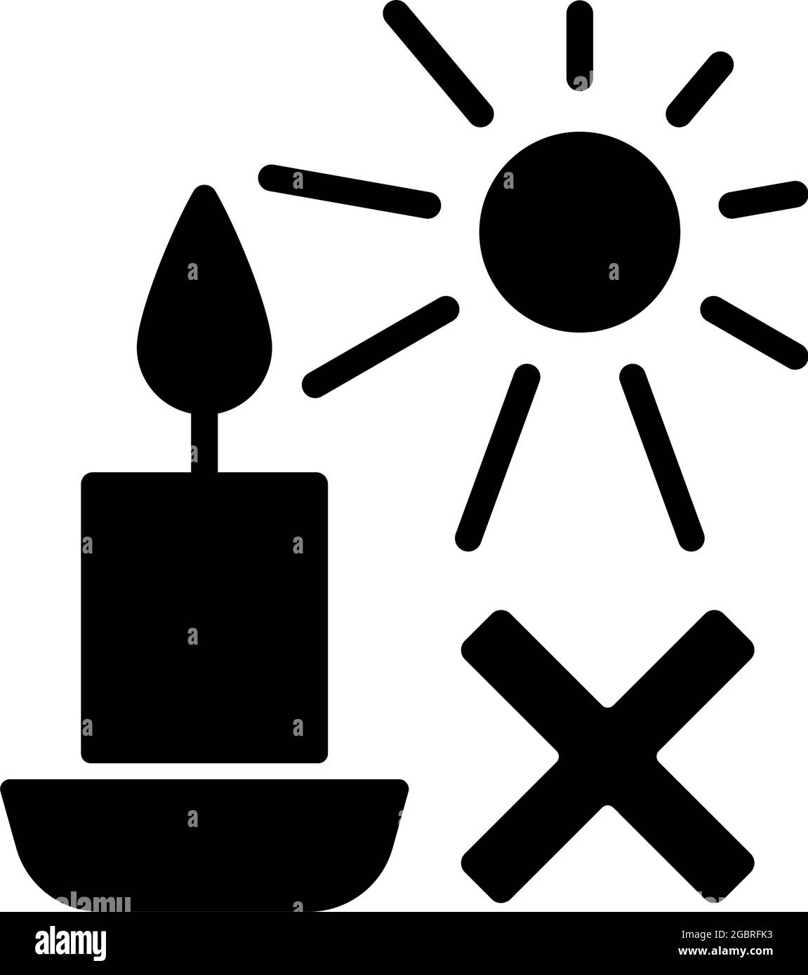 Avoid direct sunlight icon hi-res stock photography and images - Alamy