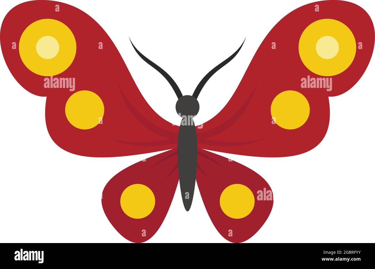 Abstract butterfly icon. Flat illustration of abstract butterfly vector ...