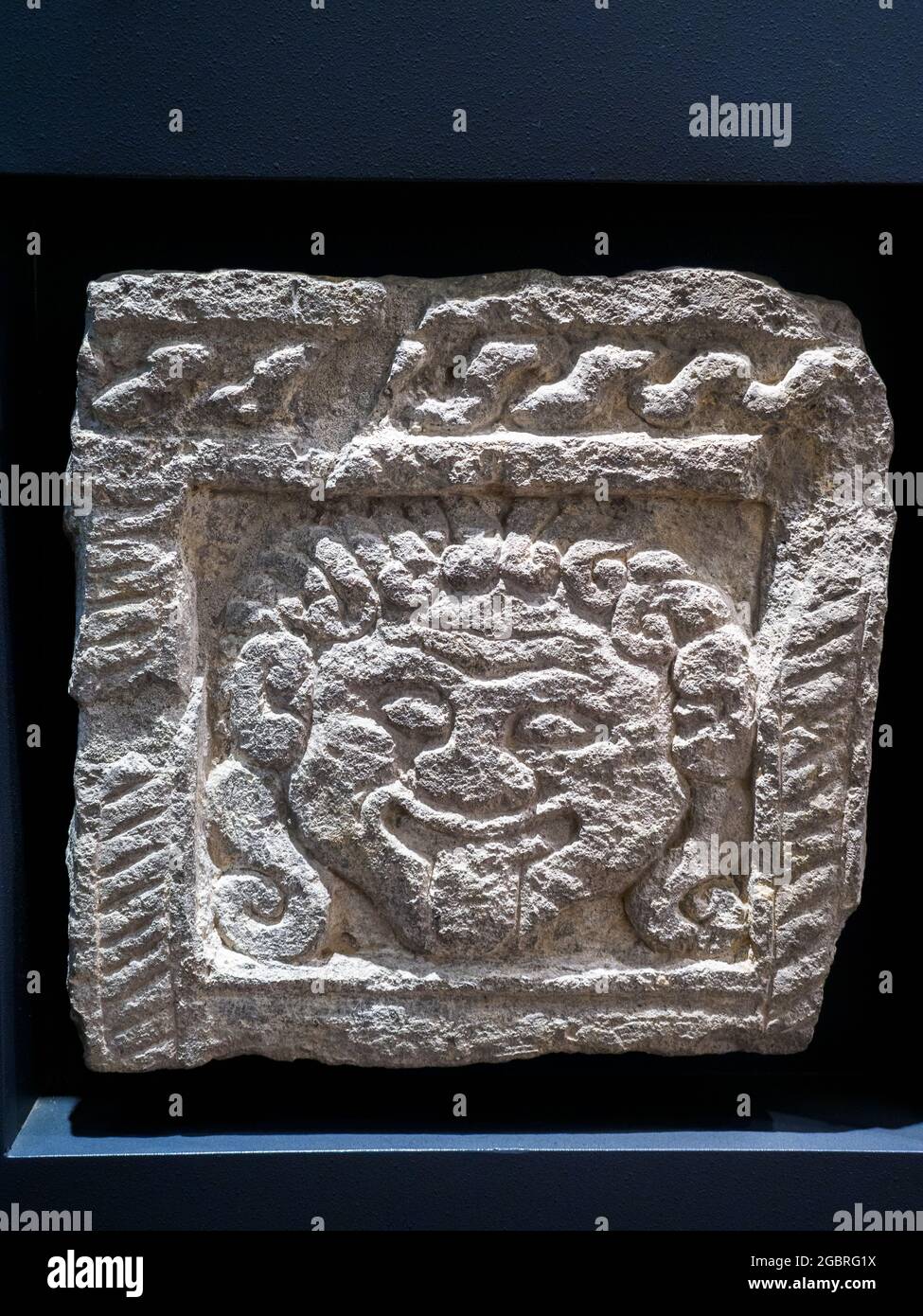 Slab depicting a Gorgoneion from the Necropolis of Poggio Gallinaro ...
