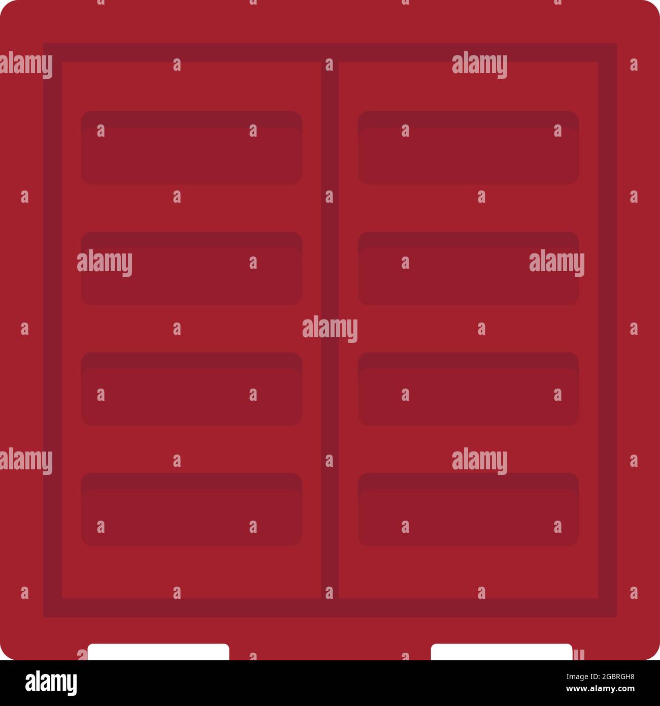 Shipping cargo container icon. Flat illustration of shipping cargo ...