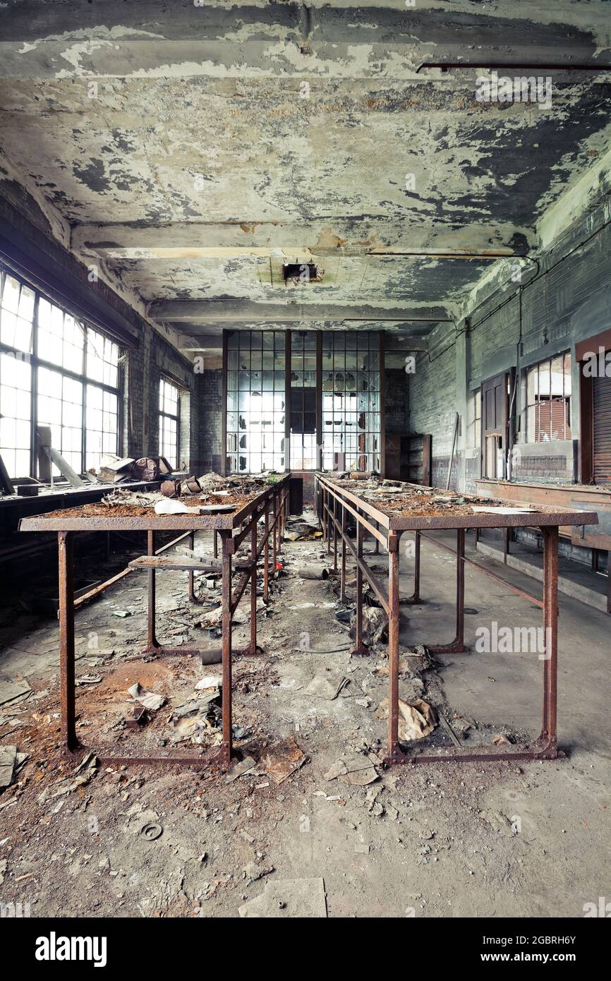 Abandoned Industrial laboratory - lost place in Europe Stock Photo - Alamy