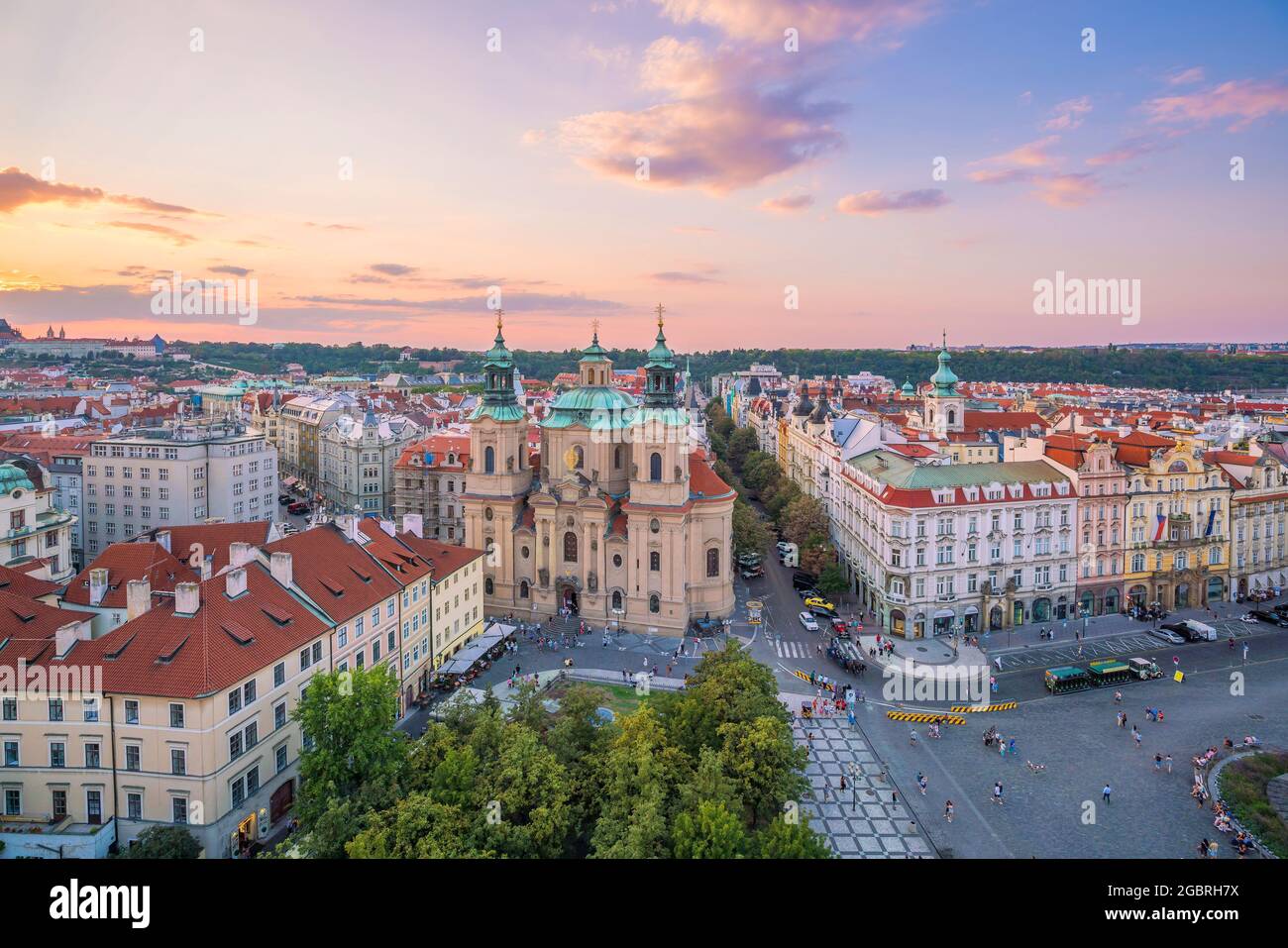 Famous iconic image of Prague city skyline in Czech Republic Stock ...