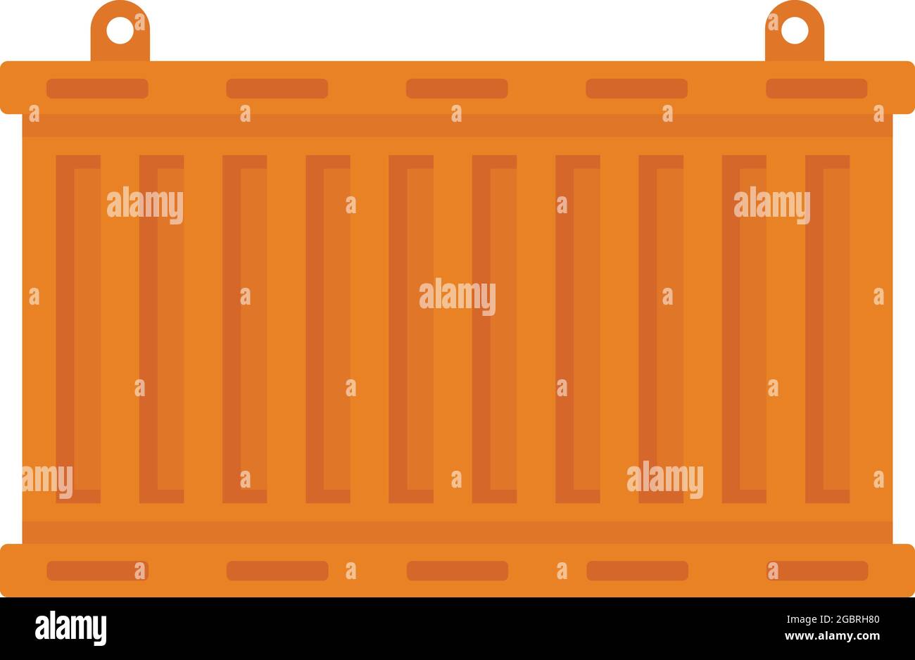 Express cargo container icon. Flat illustration of express cargo ...