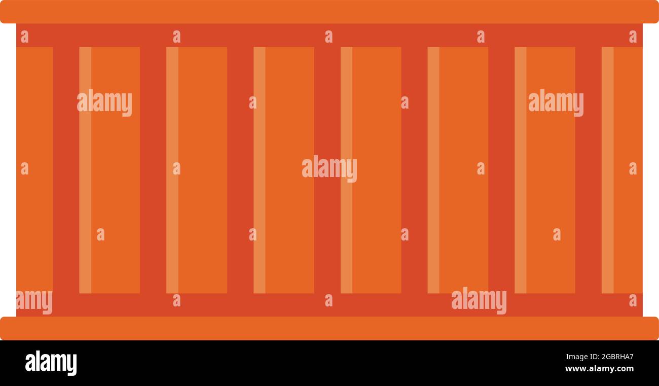 Global cargo container icon. Flat illustration of global cargo ...