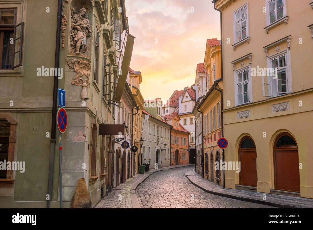 Famous iconic image of Prague city skyline in Czech Republic Stock ...