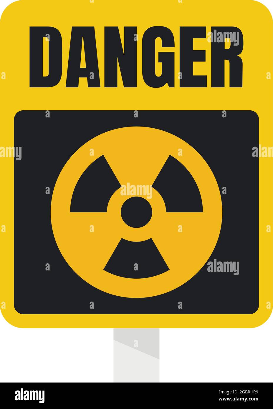 Danger zone sign icon. Flat illustration of danger zone sign vector ...
