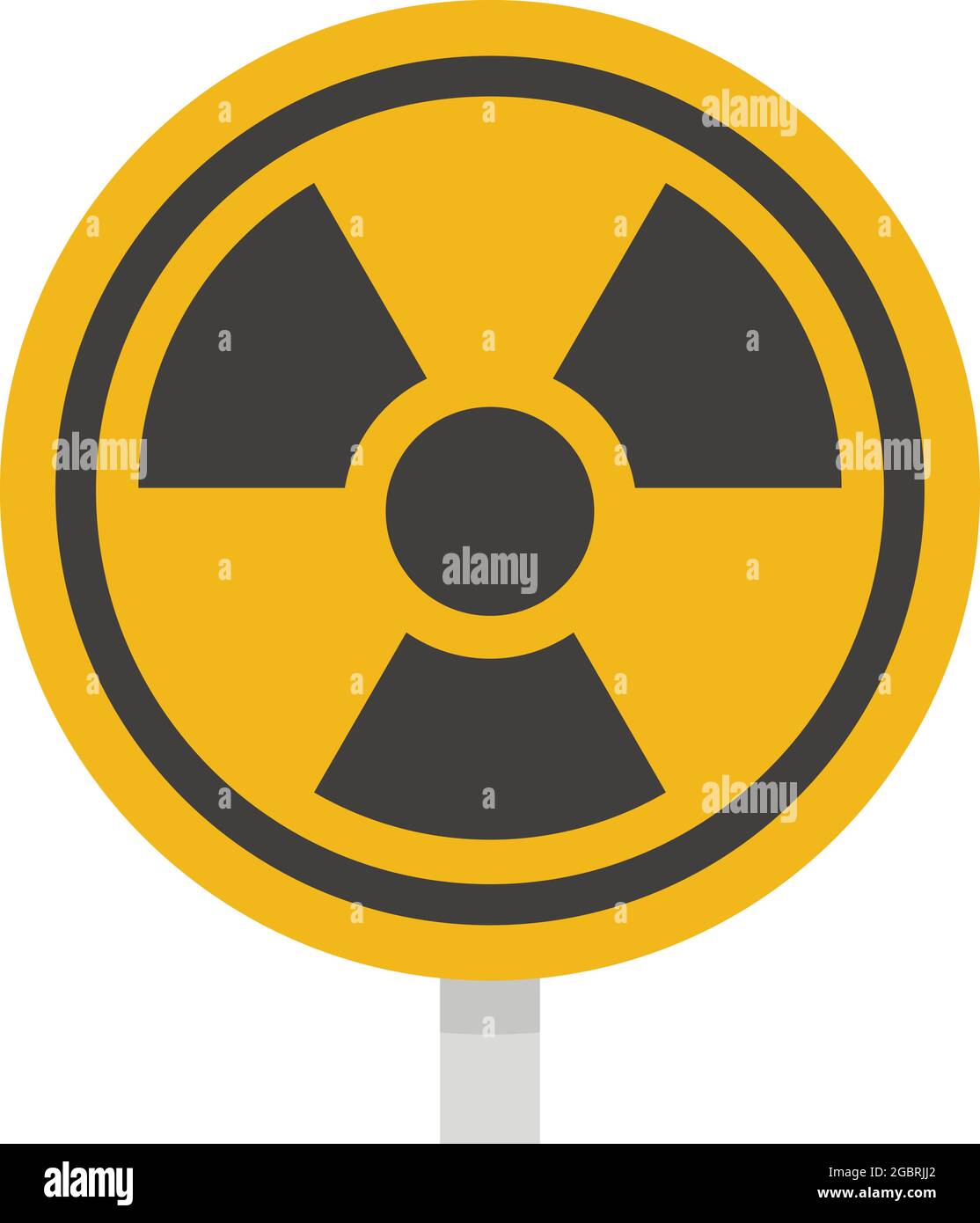 Hazard radiation sign icon. Flat illustration of hazard radiation sign ...