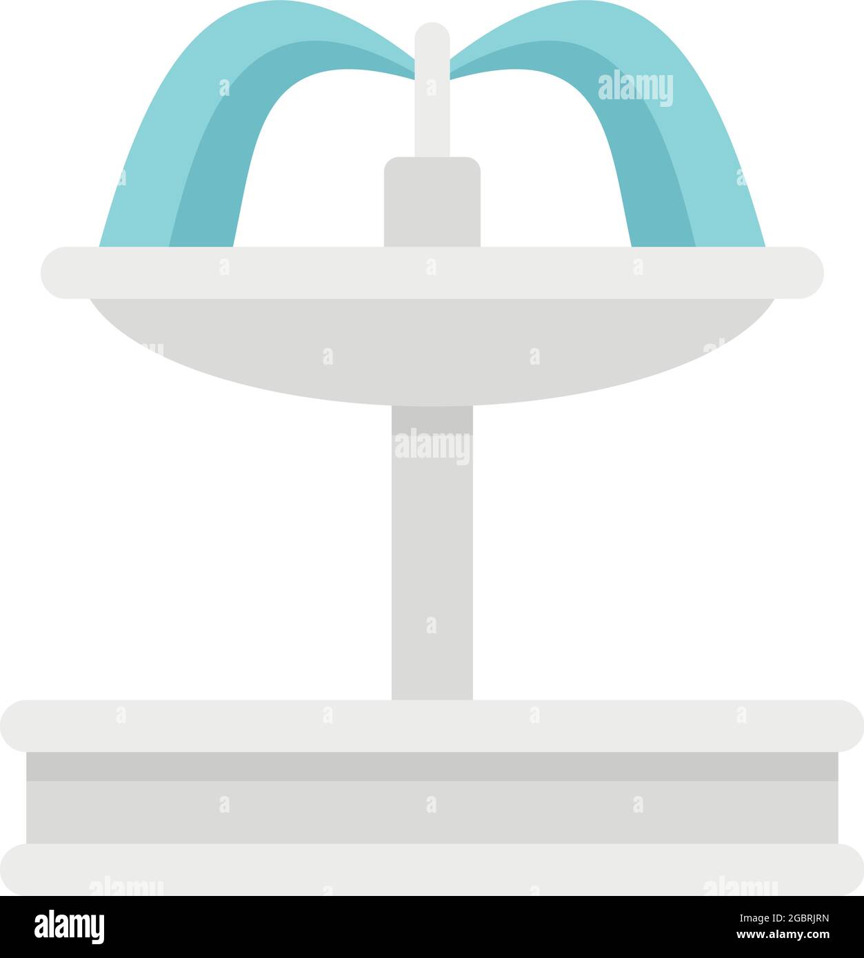 Architecture drinking fountain icon. Flat illustration of architecture ...