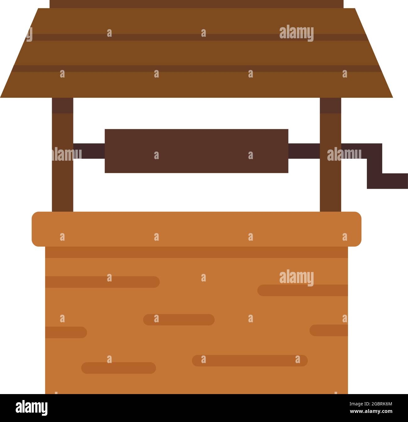 Garden water well icon. Flat illustration of garden water well vector ...