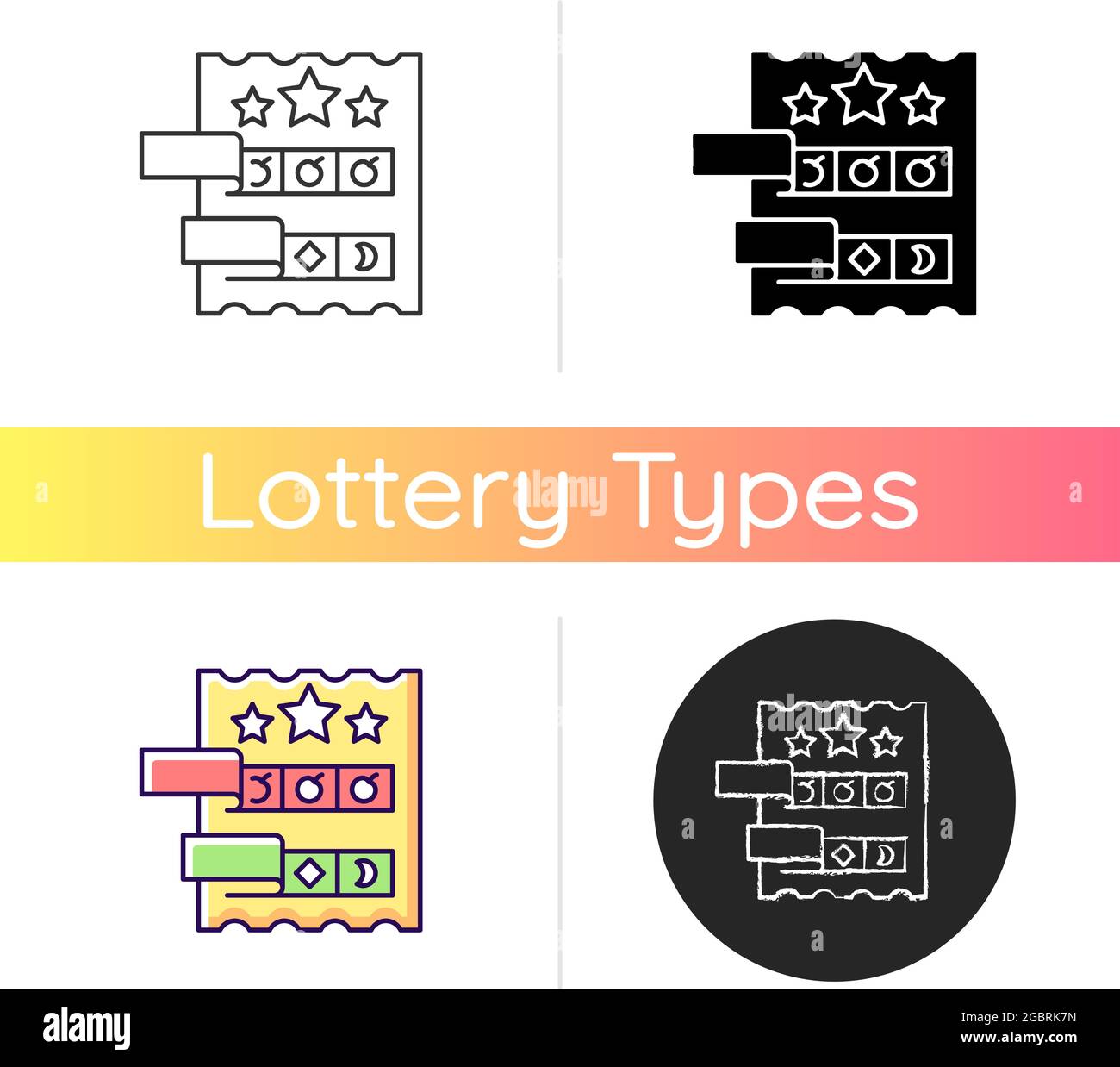 Break open lottery ticket icon Stock Vector Image & Art - Alamy