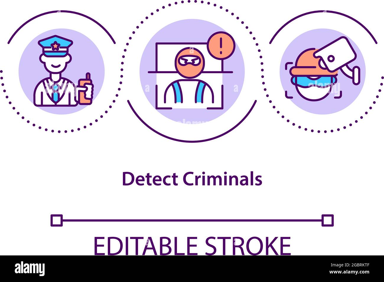 Detect criminals concept icon Stock Vector Image & Art - Alamy