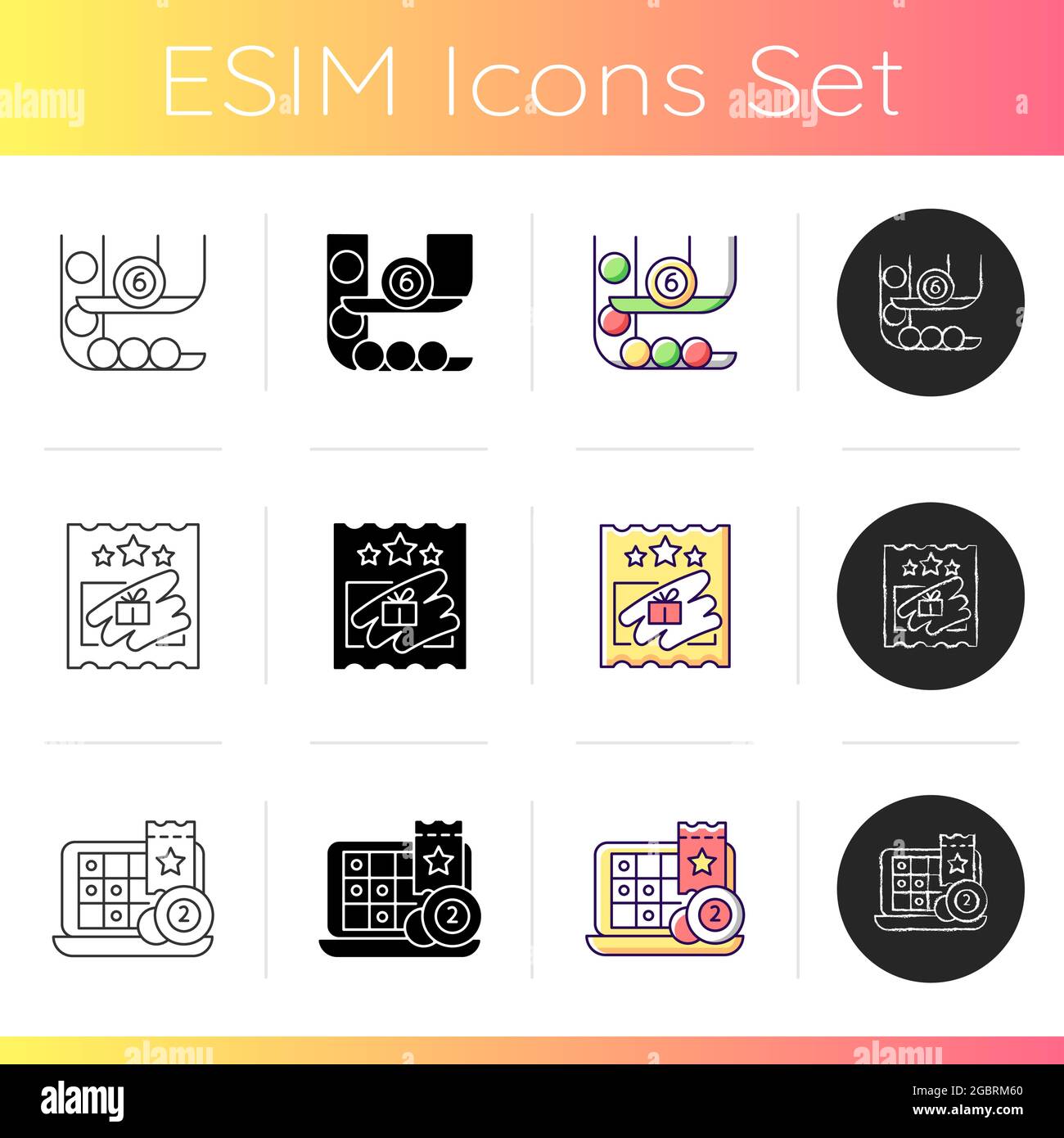 Gambling game types icons set Stock Vector Image & Art - Alamy