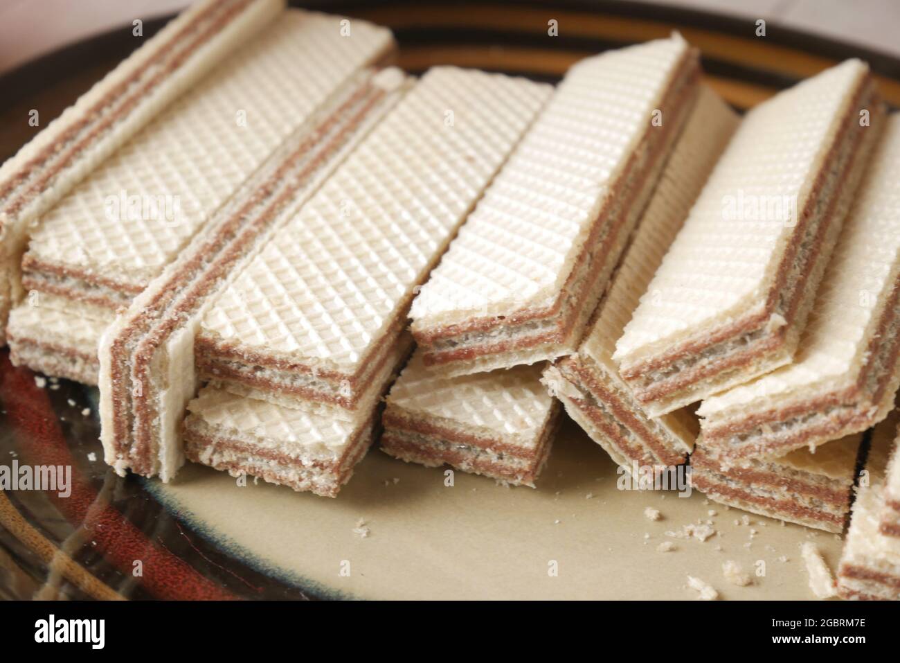 detail short of wafer roll chocolate Stock Photo - Alamy