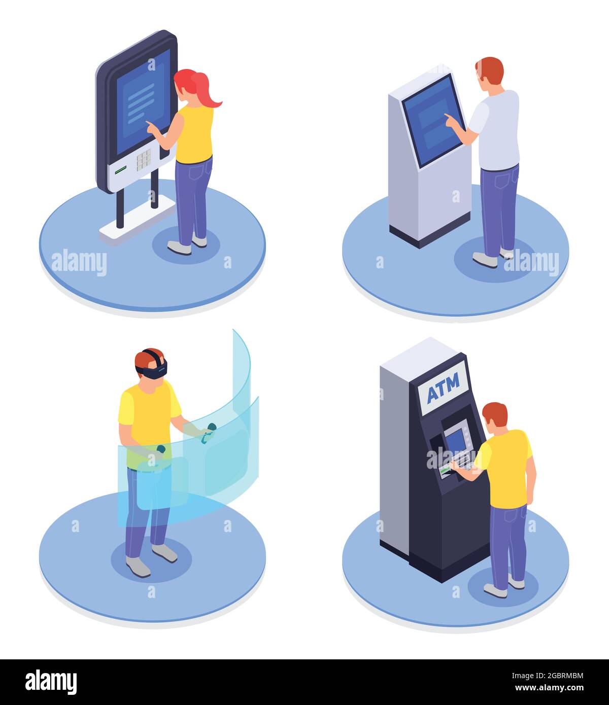 Using Atm Stock Vector Images - Alamy