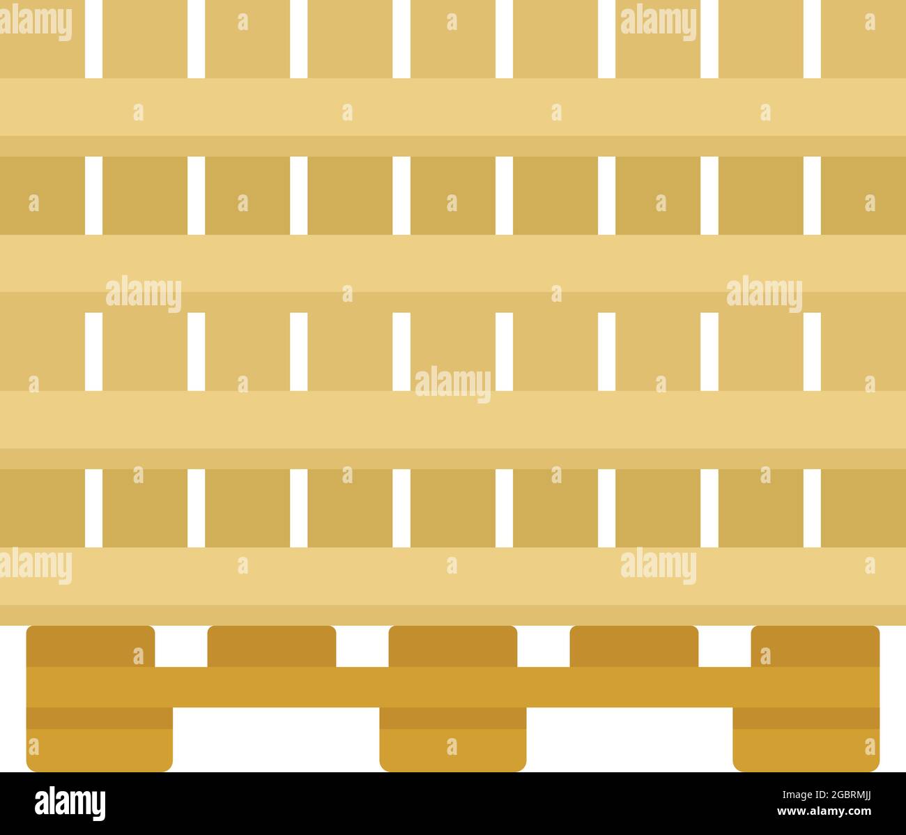 Wood pallet icon. Flat illustration of wood pallet vector icon isolated ...
