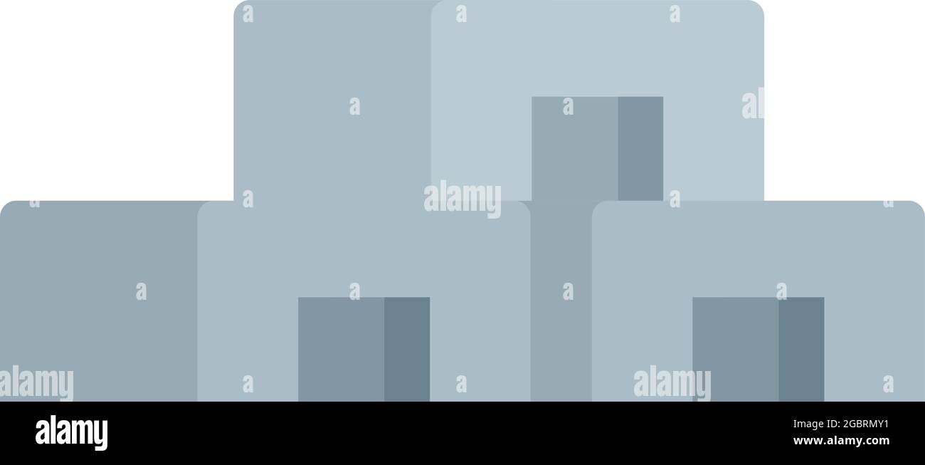 Construction blocks icon. Flat illustration of construction blocks ...