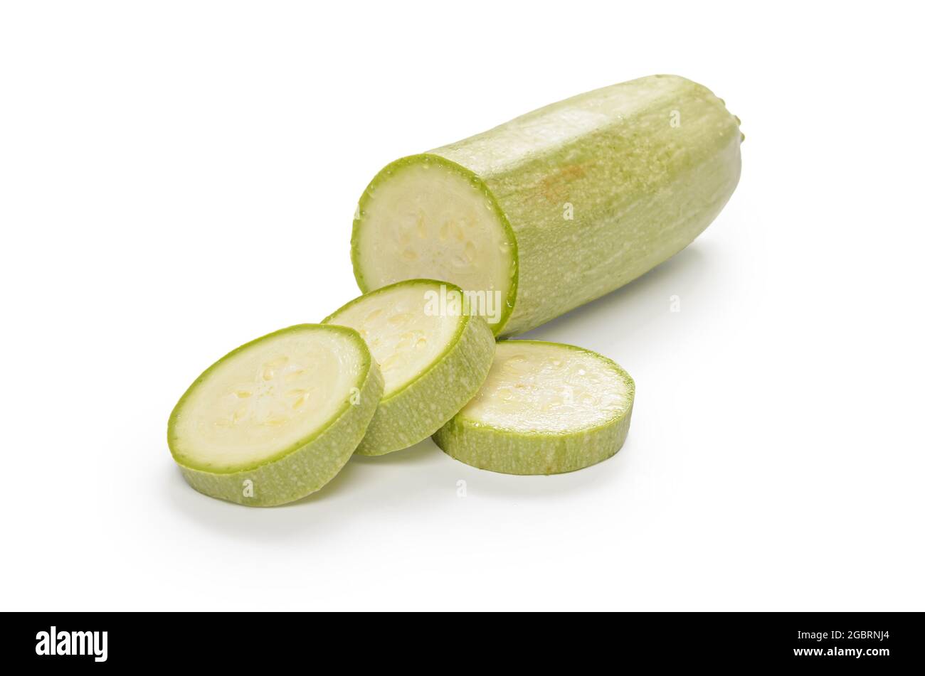 zucchini on white background with soft shadow Stock Photo - Alamy