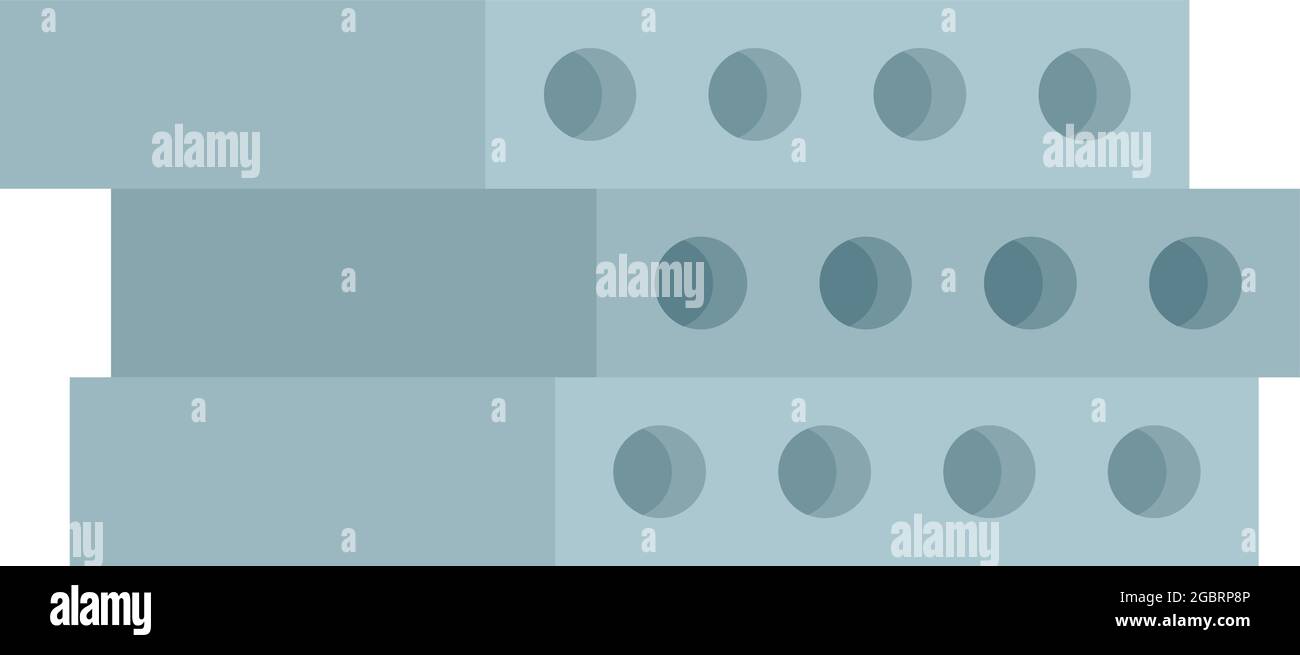 Construction concrete block icon. Flat illustration of construction ...