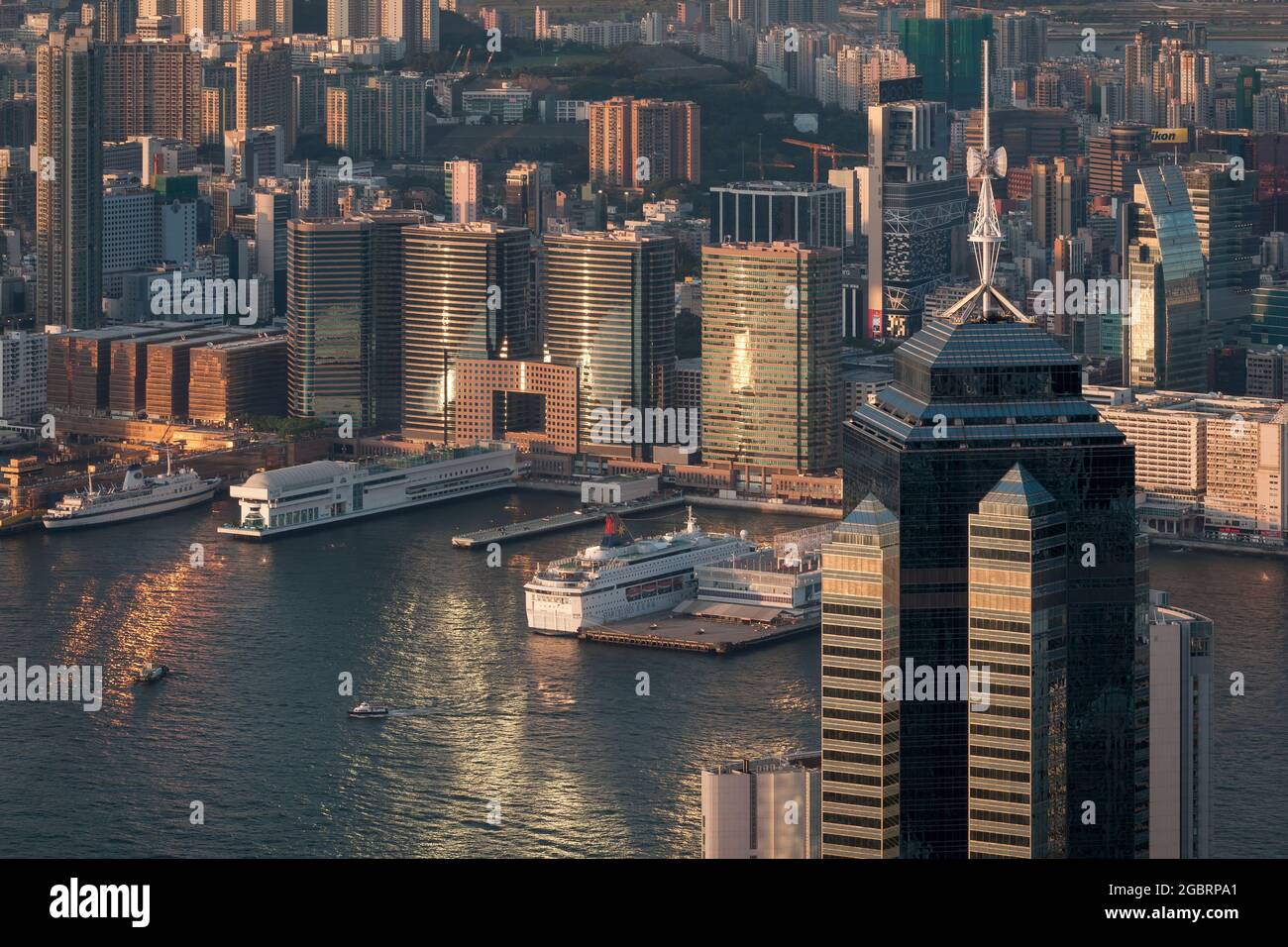 Harbour City and Ocean Terminal, Tsim Sha Tsui, with The Center, a ...