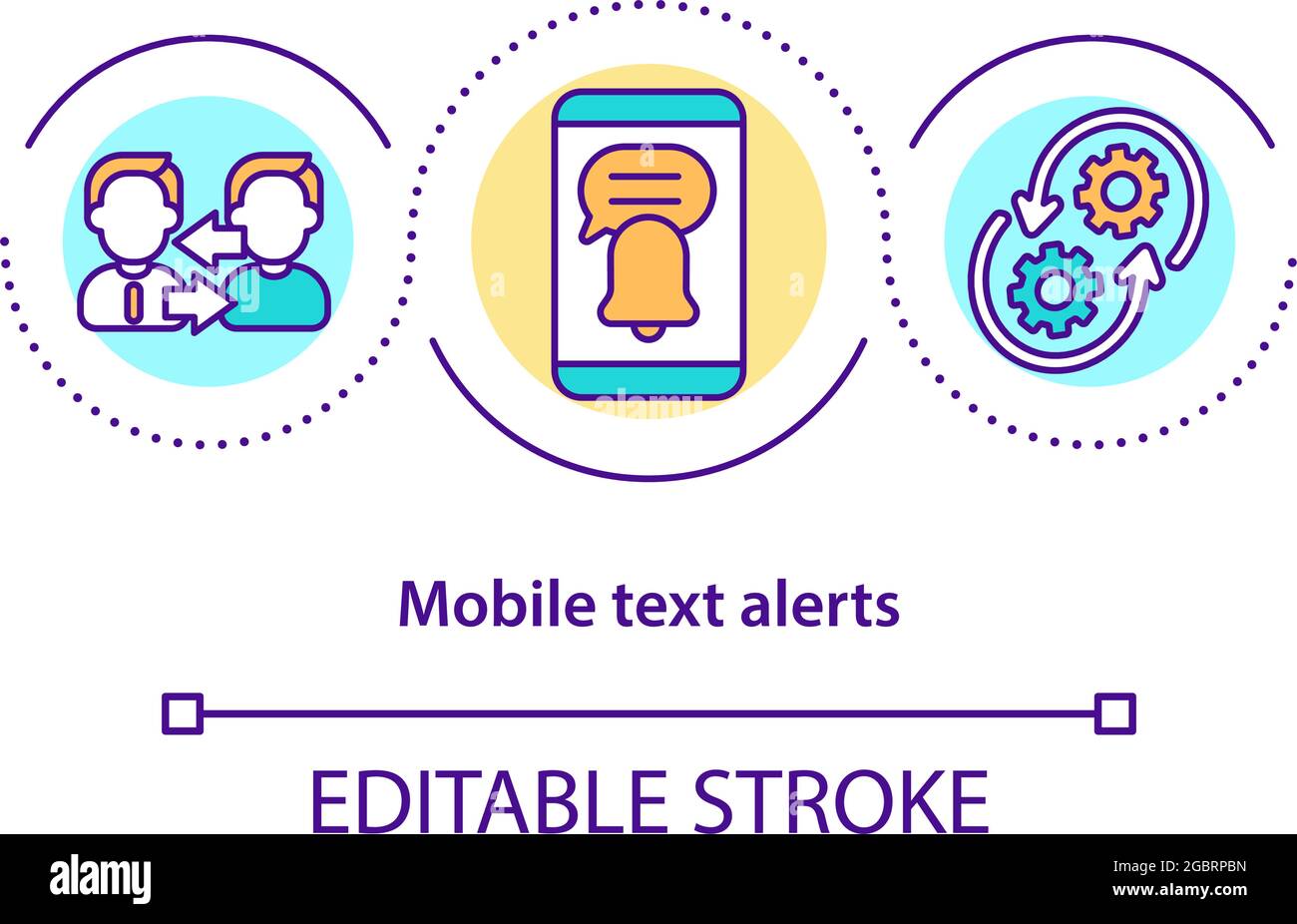 Phone text message received Stock Vector Images - Alamy