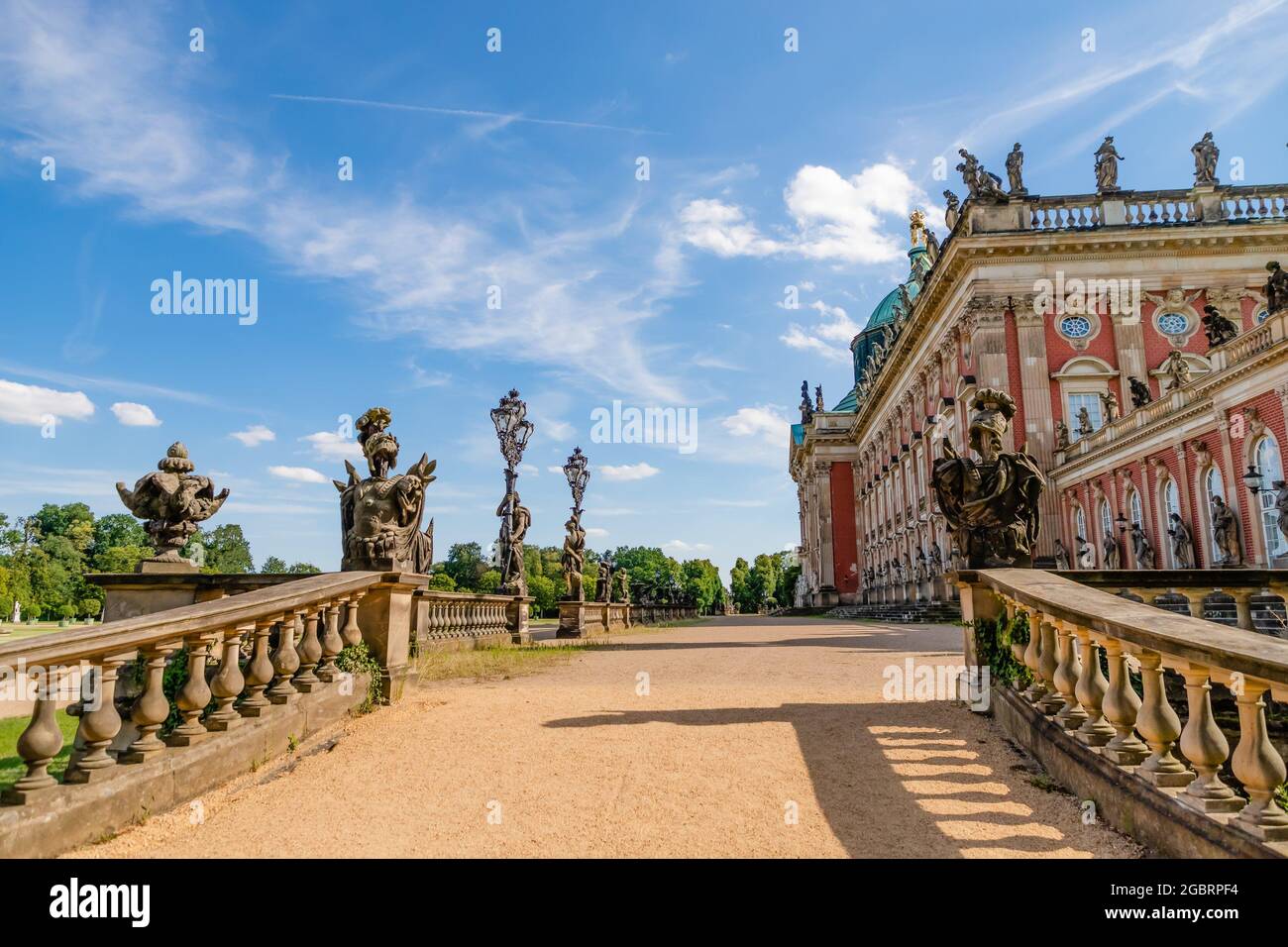 New Palace or Neues Palais in Sanssouci park, Potsdam, Germany. Sunny ...