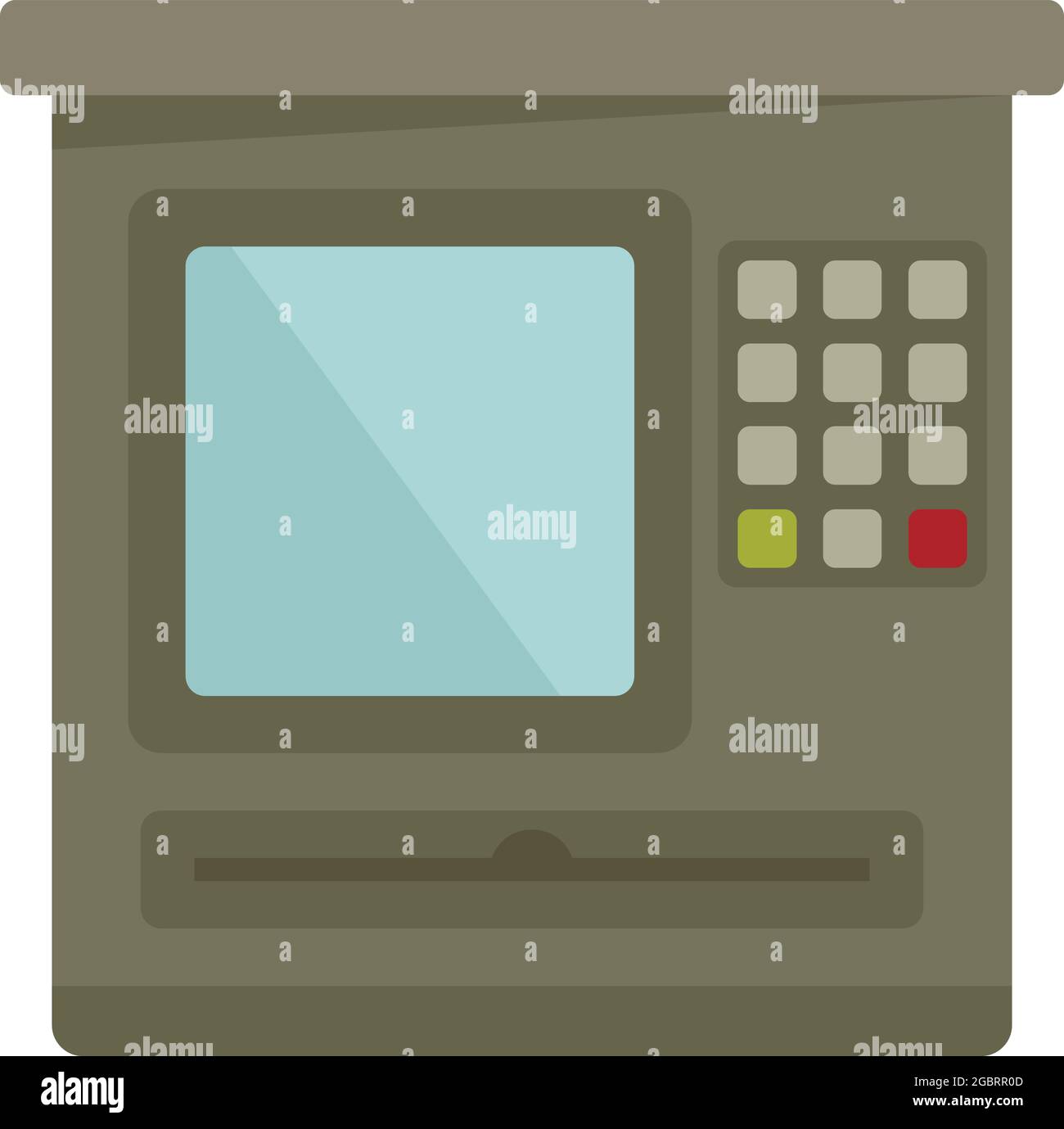 Atm service icon. Flat illustration of atm service vector icon isolated ...